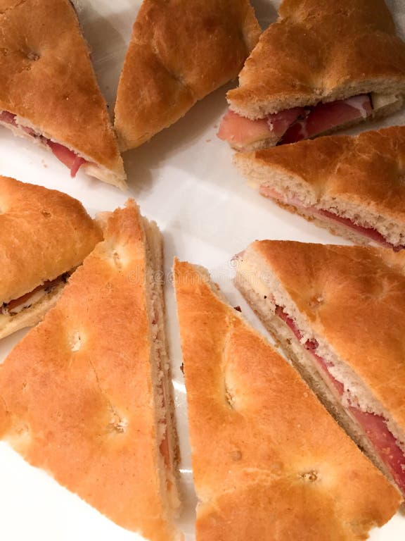 Homemade Triangle Buns of Bacon and Cheese Stock Photo - Image of fresh ...