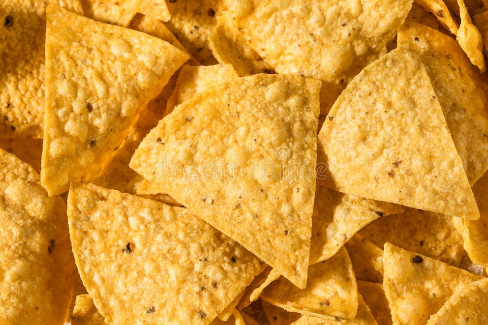 Homemade Triangle Tortilla Corn Chips Stock Image - Image of triangle ...