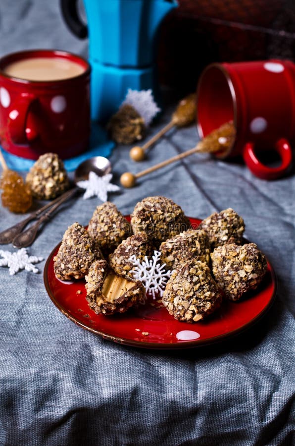 Homemade triangular candy stock photo. Image of chocolate - 83382214