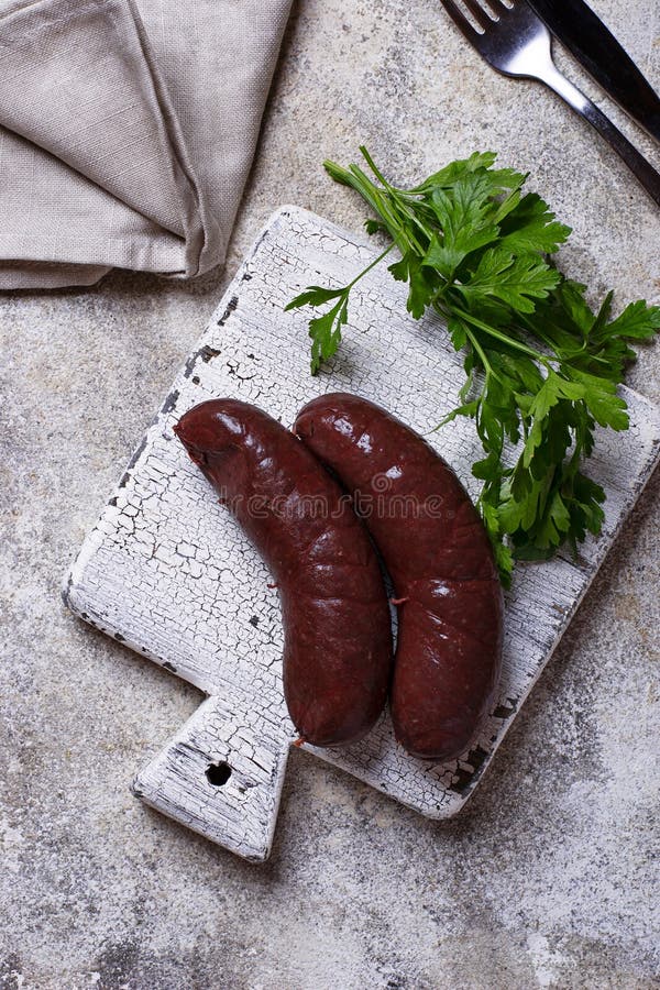 Homemade Uncooked Black Pudding Sausages Stock Image - Image of sausage ...