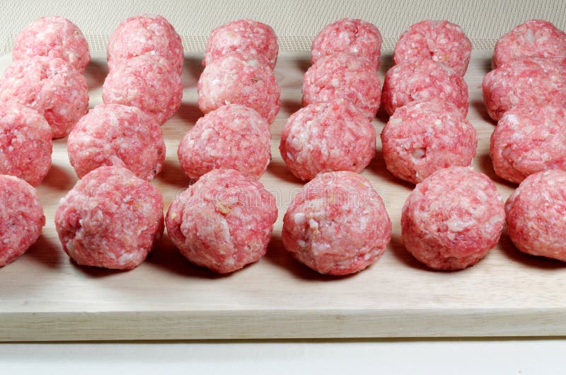 Homemade Uncooked Meatballs Stock Image - Image of pork, beef: 28438275
