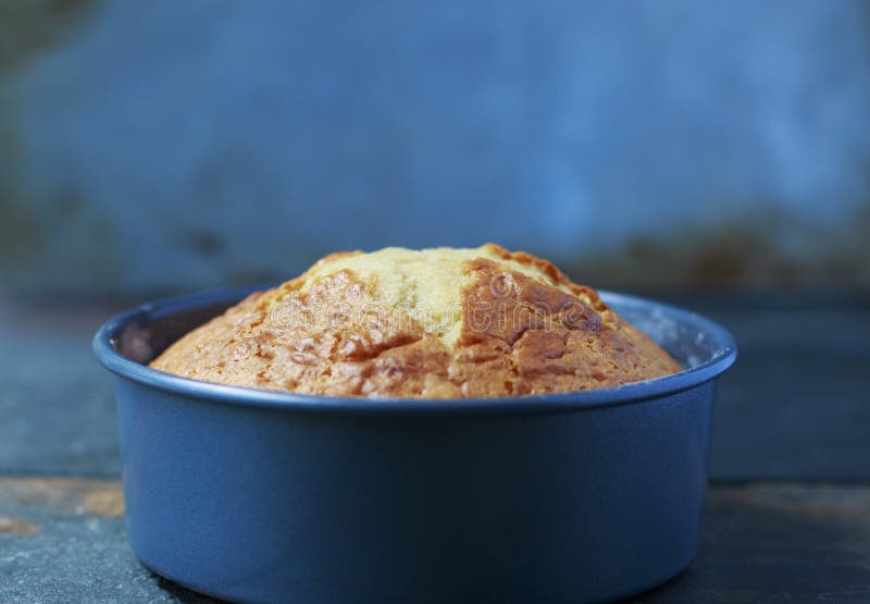 Homemade Vanilla Cake in a Pan Stock Image - Image of cake, plain: 97364209