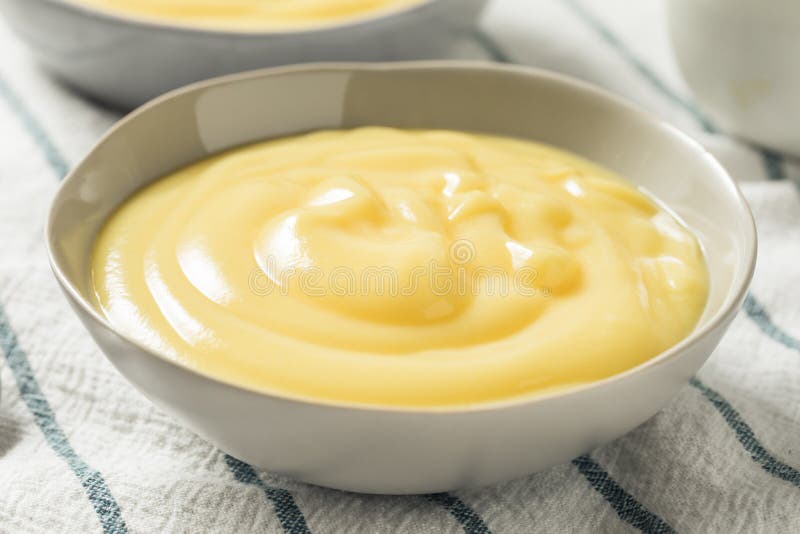 Homemade Vanilla Custard Pudding Stock Photo - Image of cuisine, milk ...