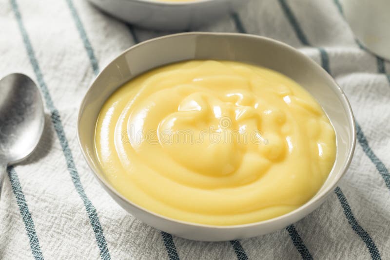 Homemade Vanilla Custard Pudding Stock Image - Image of homemade ...