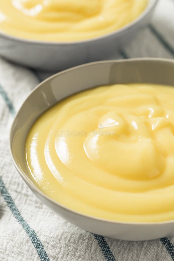 Homemade Vanilla Custard Pudding Stock Photo - Image of cuisine, milk ...