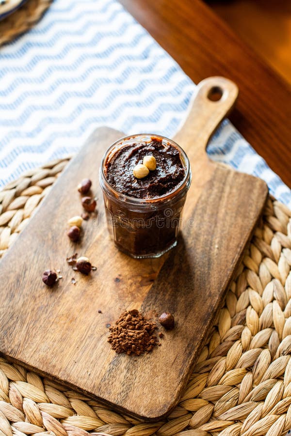 Homemade Vegan Chocolate Hazelnut Spread Stock Photo - Image of cream ...