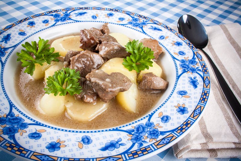 Homemade Venison Ragout with Potato Stock Photo - Image of spice, lunch ...