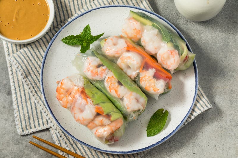 Homemade Vietnamese Shrimp Spring Rolls Stock Photo - Image of shrimp ...