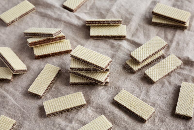 Homemade Wafer Cookies with Hazelnut Cream Stock Image - Image of cream ...