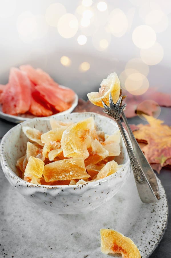 Homemade Watermelon Rind Candy. Dessert from Watermelon Rinds in ...