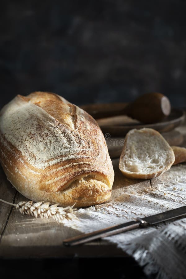 Homemade Wheat Bread on a Rustic Table Stock Photo - Image of chocolate ...