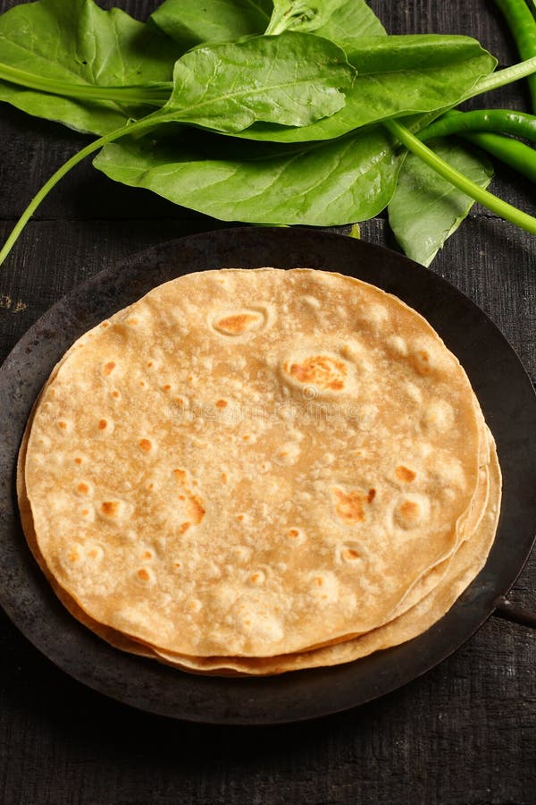 Homemade Wheat Flour Chapati. Stock Image - Image of food, afghani ...