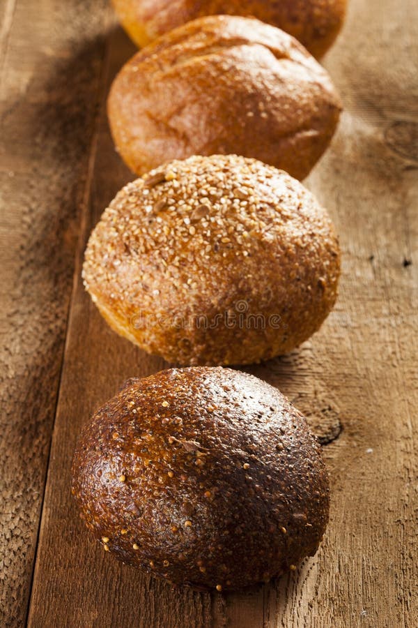 Homemade Whole Grain Dinner Rolls Stock Photo - Image of dinner, bakery ...