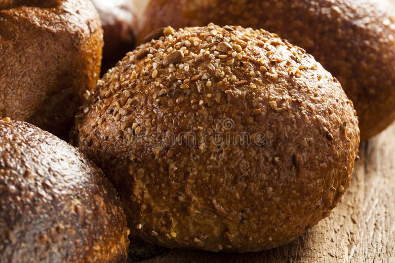 Homemade Whole Grain Dinner Rolls Stock Image - Image of organic, fiber ...