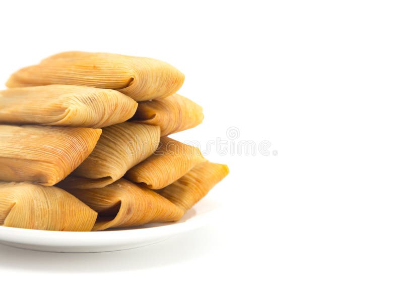 Homemade Wrapped Tamales on a Plate Stock Photo - Image of blank, copy ...