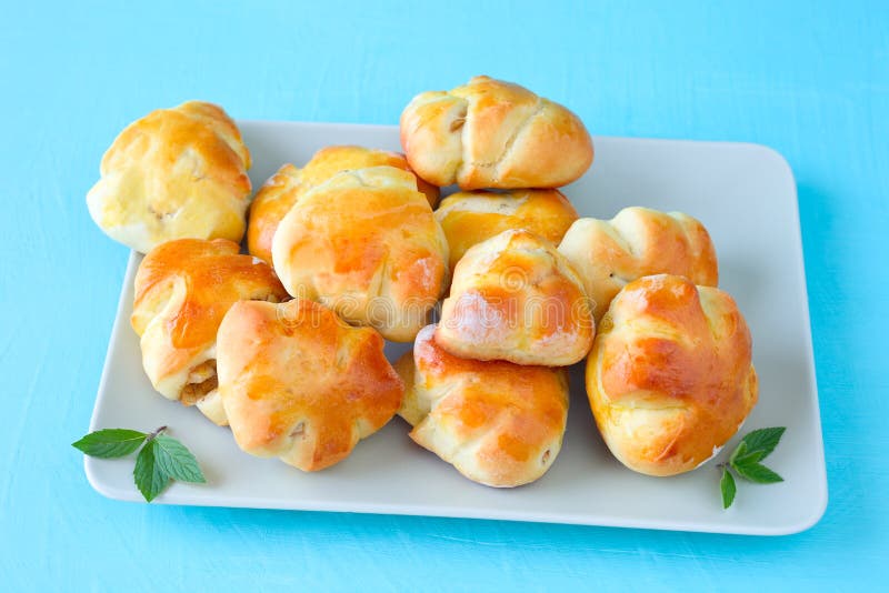 Fall Leaf Rolls stock photo. Image of pastry, rolls - 200685034