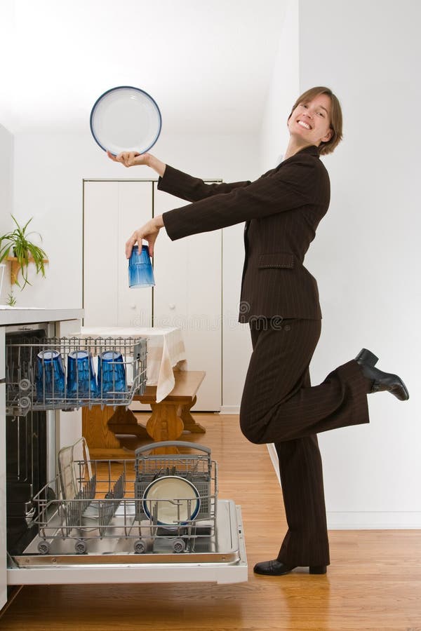 Homemaker stock photo. Image of dishwasher, housework - 6135716