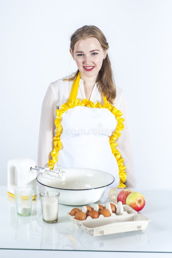 Homemaker in kitchen stock image. Image of homemaker - 50312225