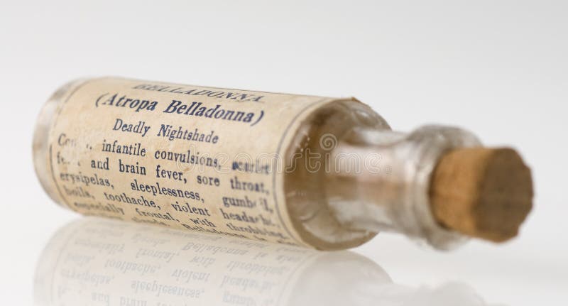 Homeopathic Belladonna Medicine Bottle Stock Photo - Image of ...