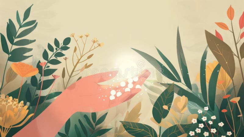 Homeopathic Healing in a Tranquil Botanical Setting Stock Photo - Image ...