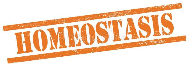 HOMEOSTASIS Text on Orange Grungy Rectangle Stamp Stock Illustration ...