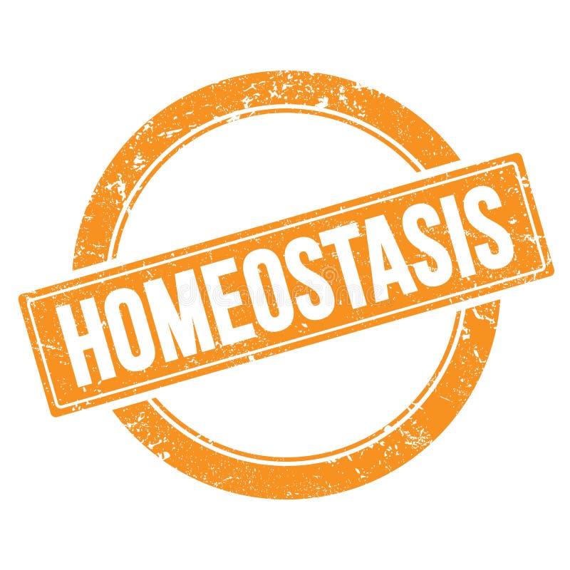HOMEOSTASIS Text Written on Red Grungy Round Stamp Stock Illustration ...