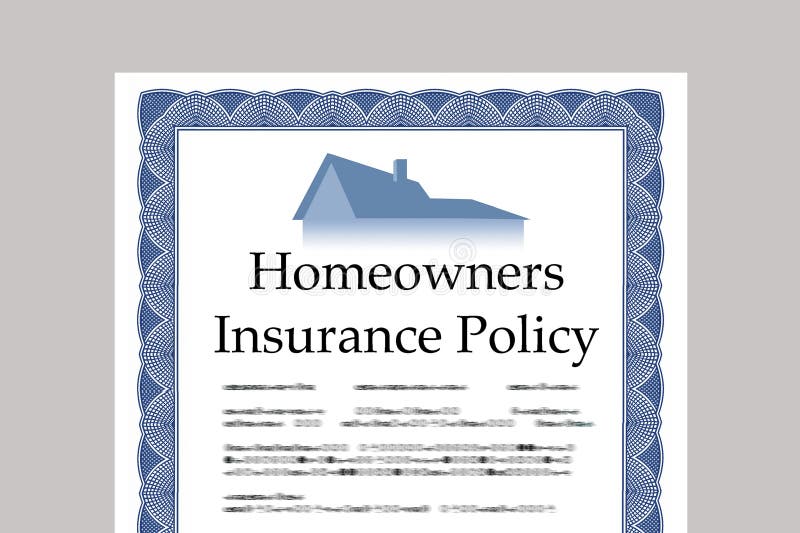 Homeowner insurance policy stock illustration. Illustration of policy ...