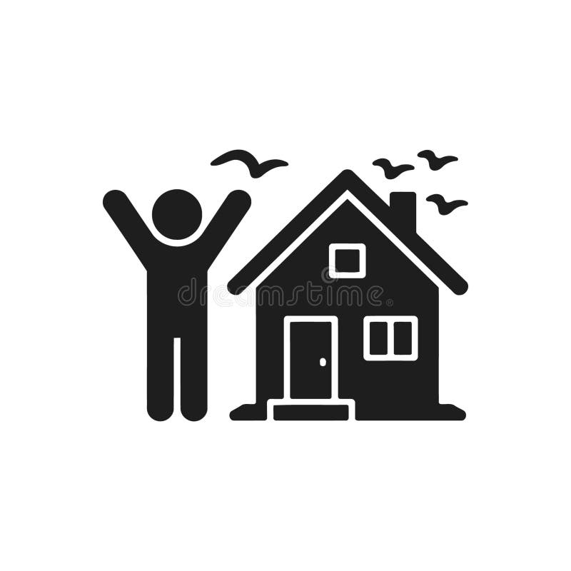 Homeownership Celebration Icon Stock Vector - Illustration of birds ...