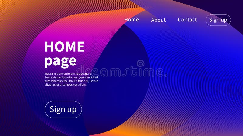 Homepage Abstract Graphic Design Stock Vector - Illustration of ...