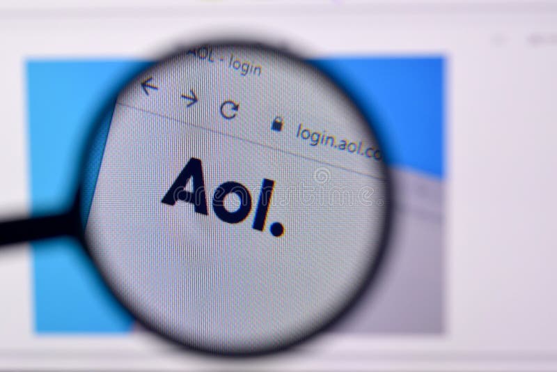 Homepage of Aol Website on the Display of PC, Url - Aol.com Editorial ...