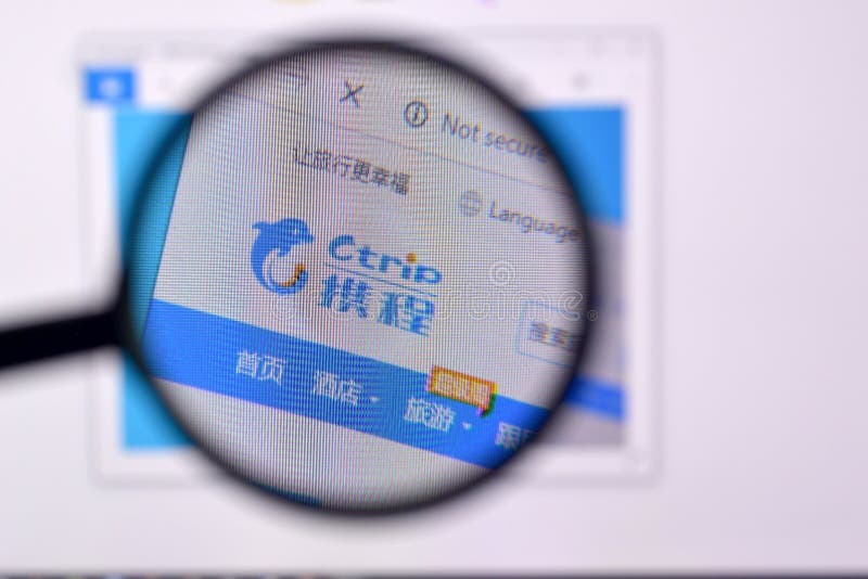 Homepage of Ctrip Website on the Display of PC, Url - Ctrip.com ...