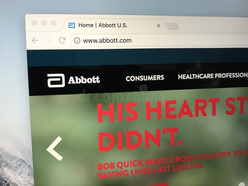 Homepage De Abbott Laboratories Fotografía editorial - Imagen de ...