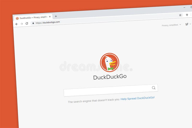 Homepage De La Página Web De DuckDuckGo Foto de archivo editorial ...