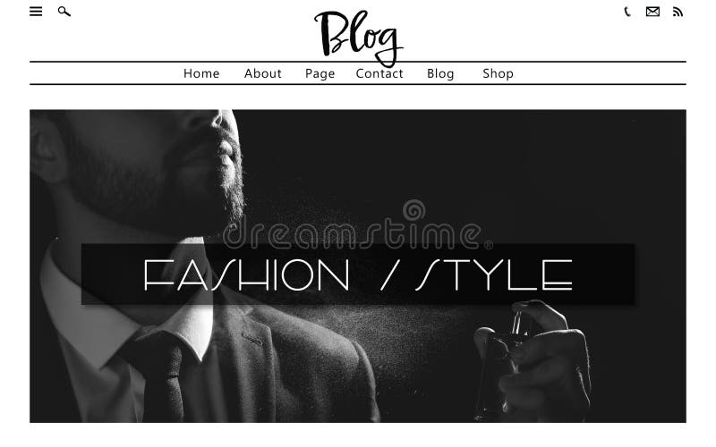 Homepage Design of Fashion and Style Blog Web Site Stock Image - Image ...