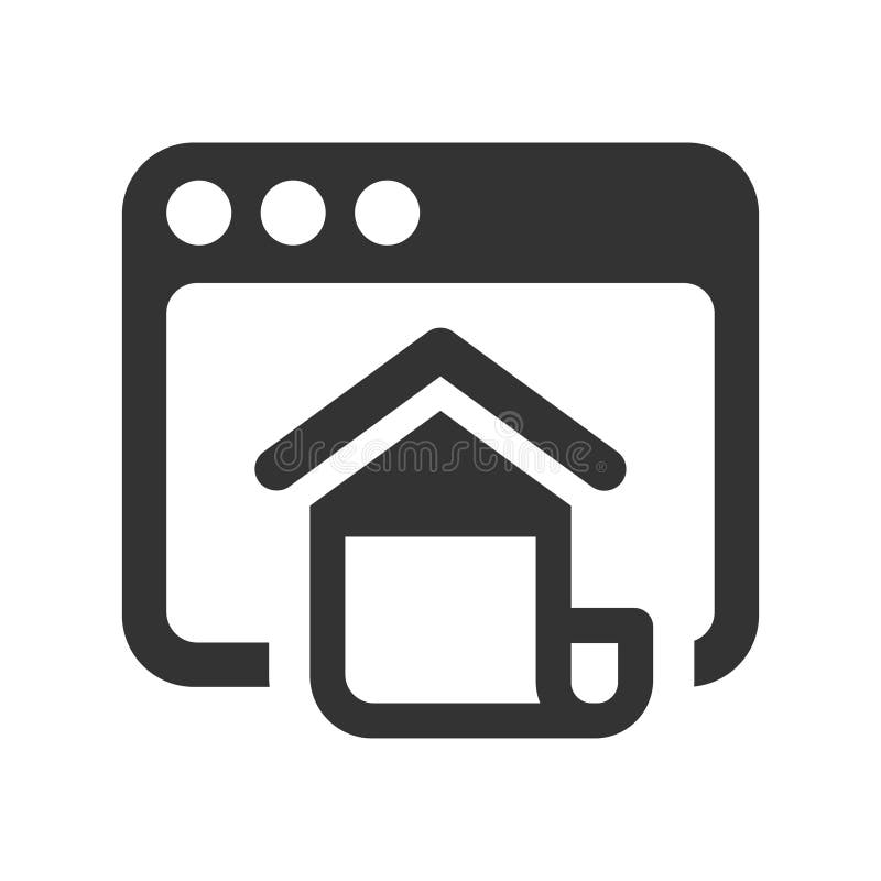 Homepage Icon stock vector. Illustration of vector, symbol - 326601549