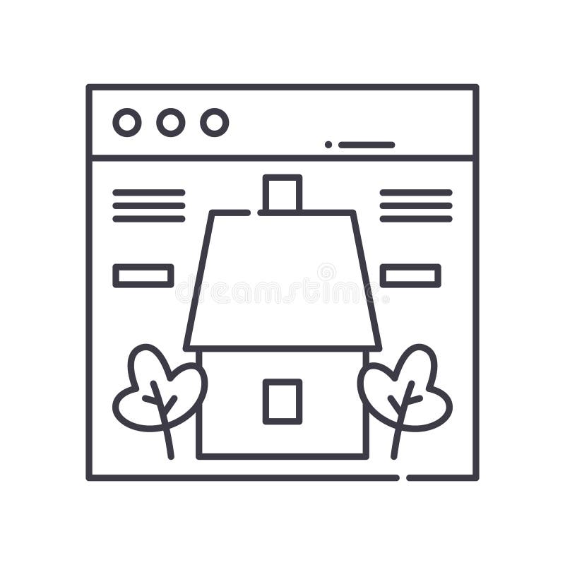 Homepage Icon, Black Vector Sign with Editable Strokes, Concept ...