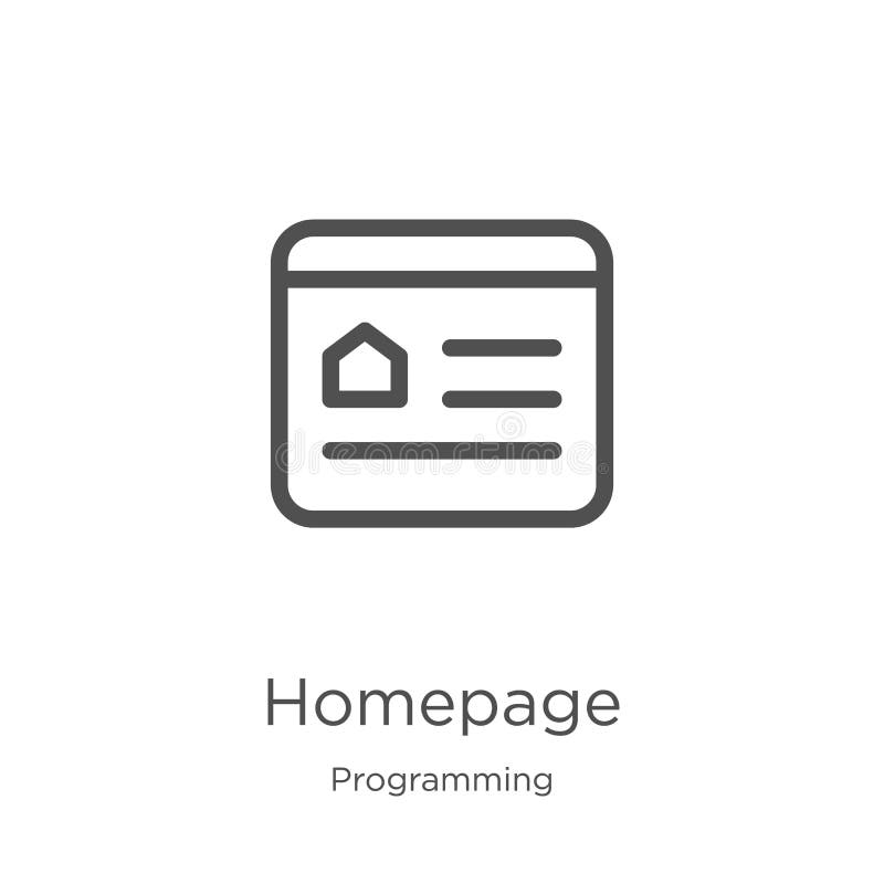 Homepage Icon Vector from Essentials Collection. Thin Line Homepage ...