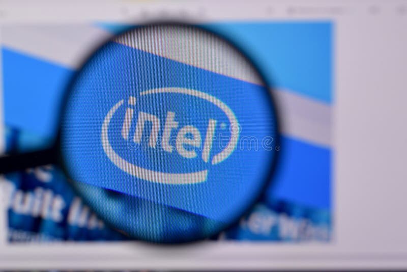 Homepage of Intel Website on the Display of PC, Url - Intel.com ...