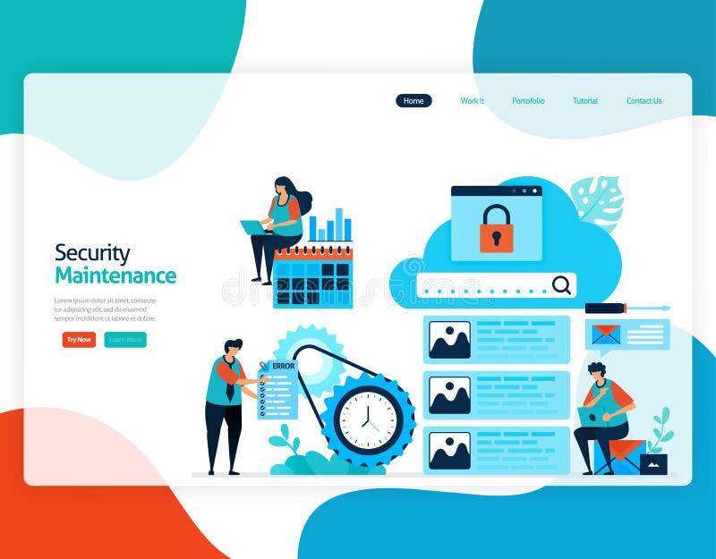 Security Maintenance Icon stock vector. Illustration of analyze - 76570070