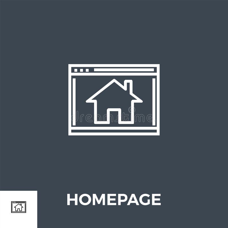 Homepage Line Icon stock vector. Illustration of architecture - 201575737