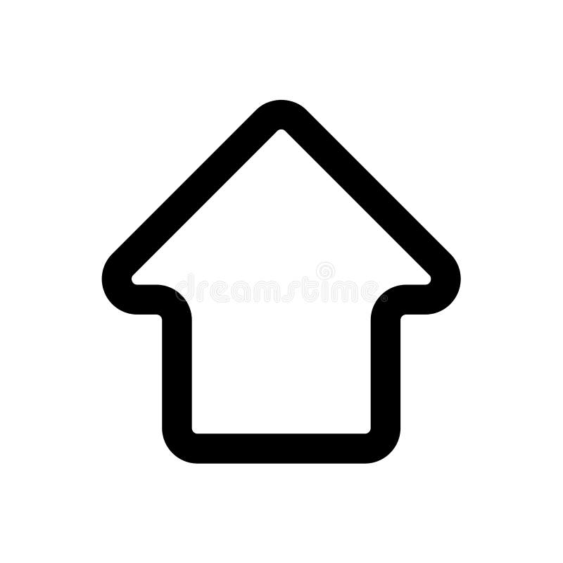 Homepage Outline Icon Isolated on White Background Stock Vector ...