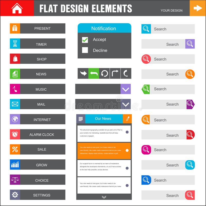 HomepageÂŒ stock vector. Illustration of mockup, object - 42111568