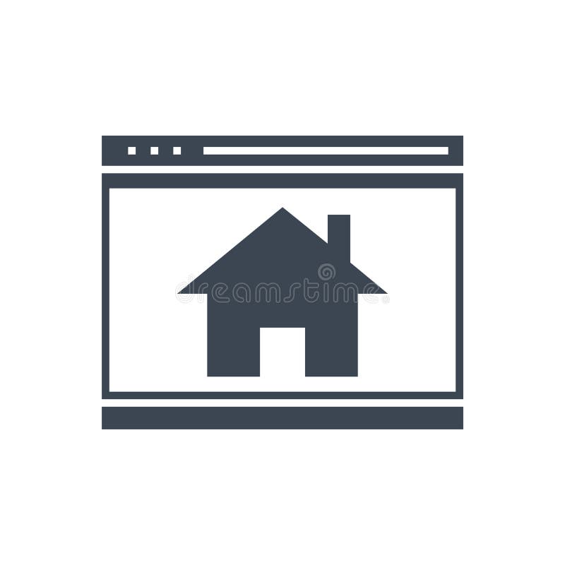 Homepage Vector Glyph Icon stock vector. Illustration of residential ...