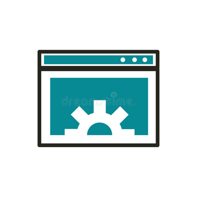 Homepage Settings Web Development Icon Line and Fill Stock Vector ...