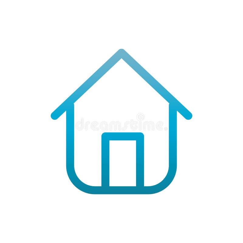 Homepage User Interface Blue Gradient Stock Vector - Illustration of ...