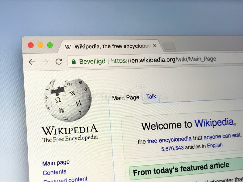Wikipedia Home Page On Tablet Of The Famous Free Encyclopedia Site ...