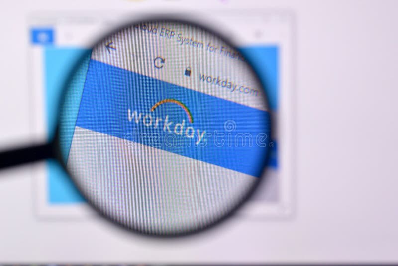 Homepage of Workday Website on the Display of PC, Url - Workday.com ...