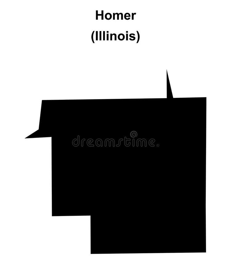 Homer outline map stock vector. Illustration of homer - 387243666