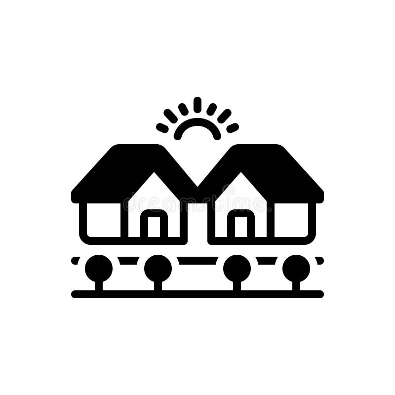 Black Solid Icon for Homes, House and Estate Stock Vector ...