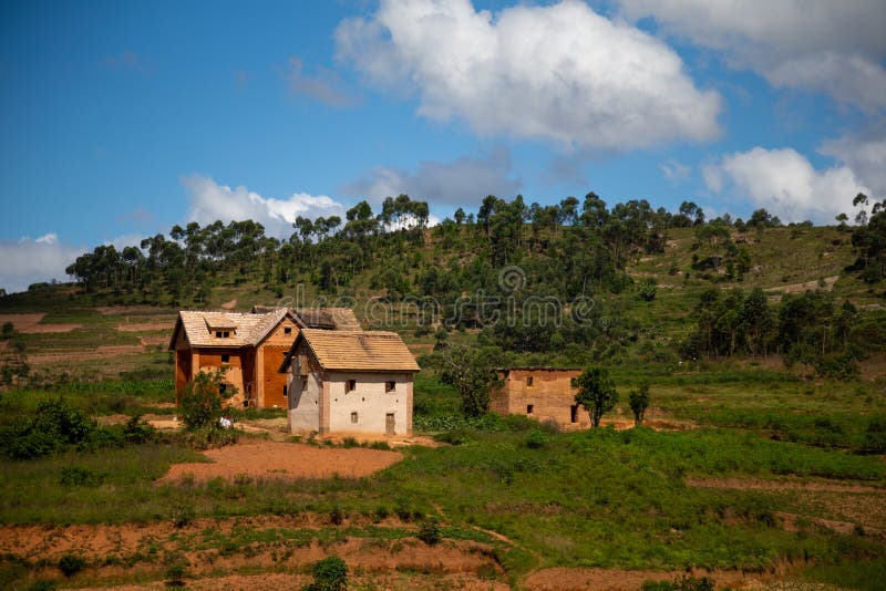 The Homes of Locals on the Island of Madagascar Stock Photo - Image of ...